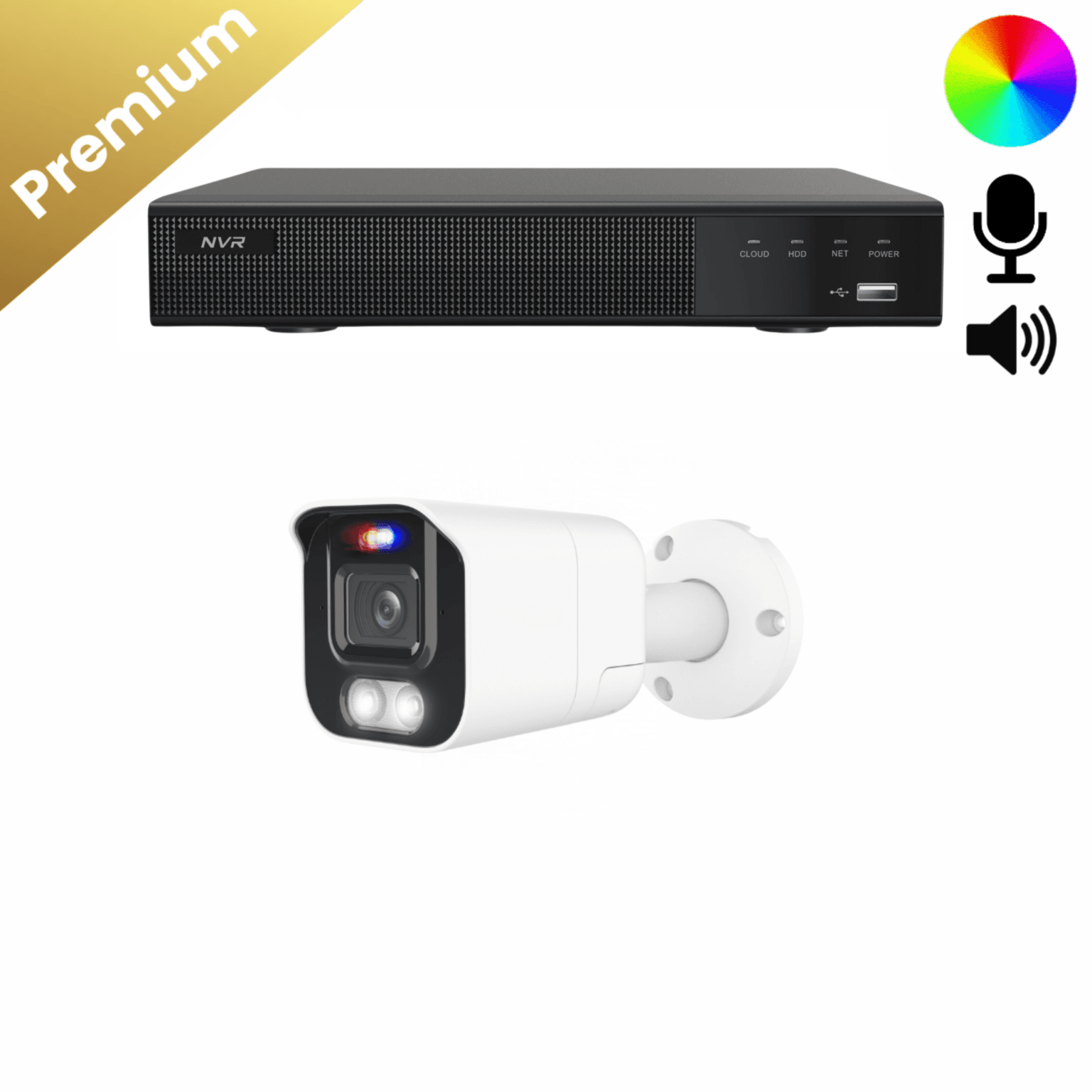 1x Bullet Dual Light Premium - Beveiligingscamera set - Draadloos